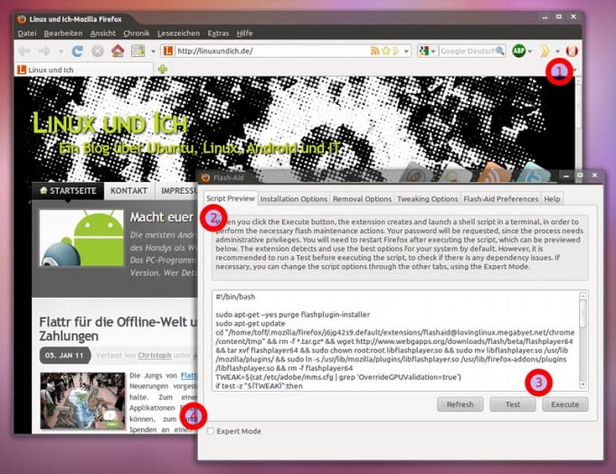 Probleme mit Adobe Flash in Ubuntu mittels Flash-Aid lösen – Linux und Ich