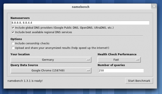 Mit namebench den schnellsten DNS-Server herausfinden – Linux und Ich