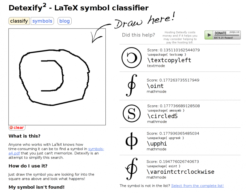Mal dir deine LaTeX-Sonderzeichen mit Detexify2 – Linux und Ich