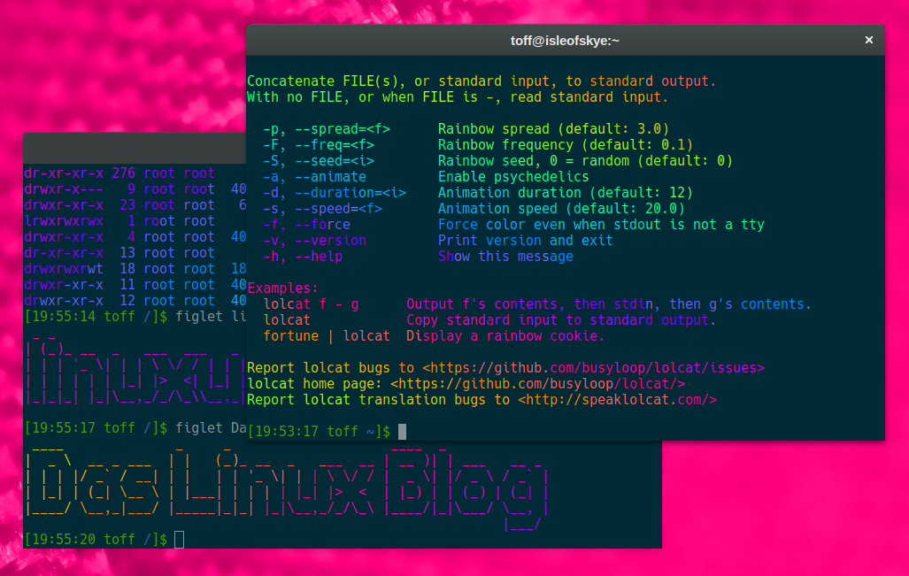 Lolcat, für ein bisschen mehr Farbe im Terminal – Linux und Ich