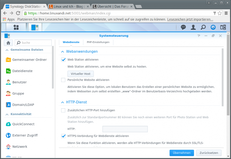 SSL-Zertifikat von Let's Encrypt auf Synology oder anderem NAS ablegen – Linux und Ich