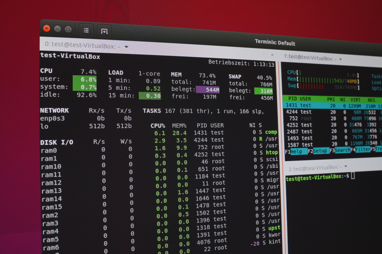 Terminix, GTK3-Terminal mit Tiling-Funktion, Drag&Drop und Transparenz – Linux und Ich