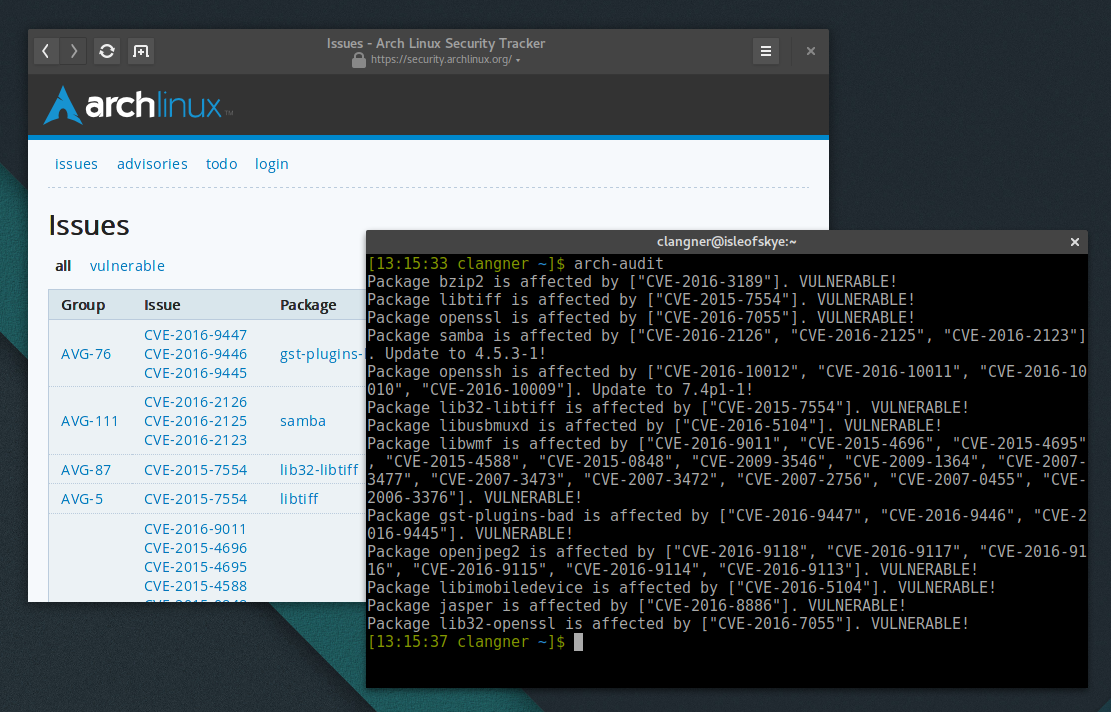Nach Sicherheitslücken in Arch Linux scannen – Linux und Ich