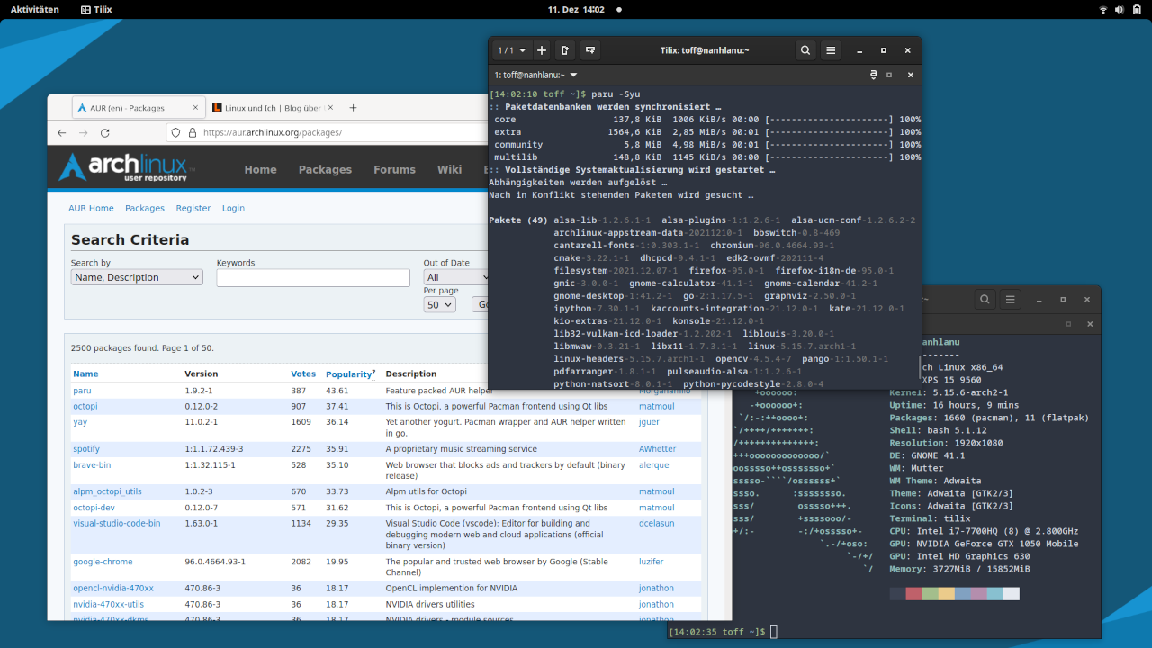 Paru, Pacaur oder Yay? Der beste AUR-Helper? – Linux und Ich