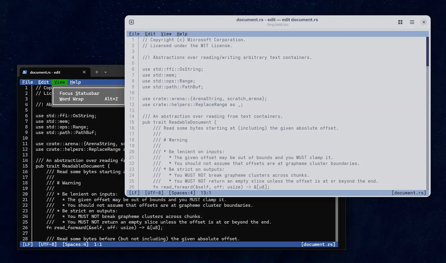 Microsoft veröffentlicht quelloffenen TUI-Texteditor "Edit" für Windows ...